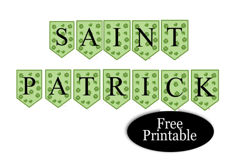 Free Printable Saint Patrick’s Day Banner