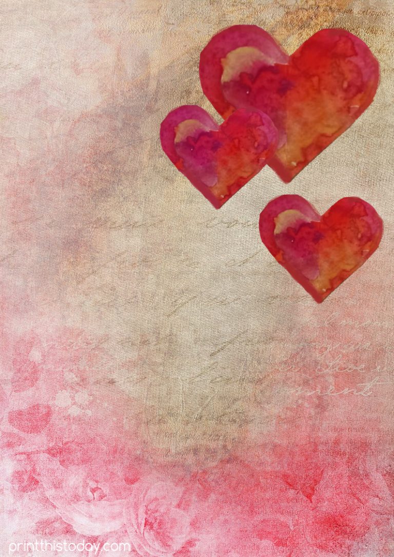 Free Printable Valentine’s Junk Journal Pages and Ephemera