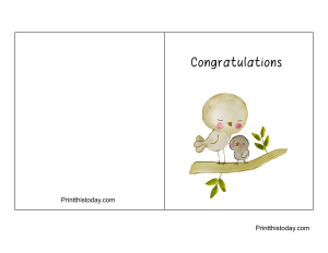 Cute Free Printable New Baby/Baby Shower Cards