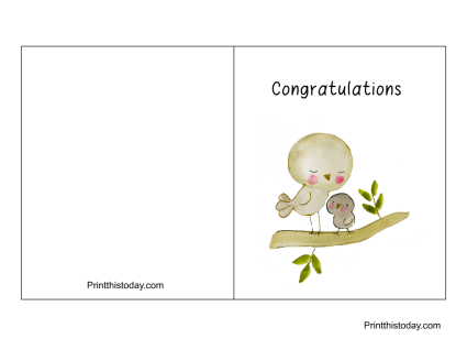 Cute Free Printable New Baby/Baby Shower Cards