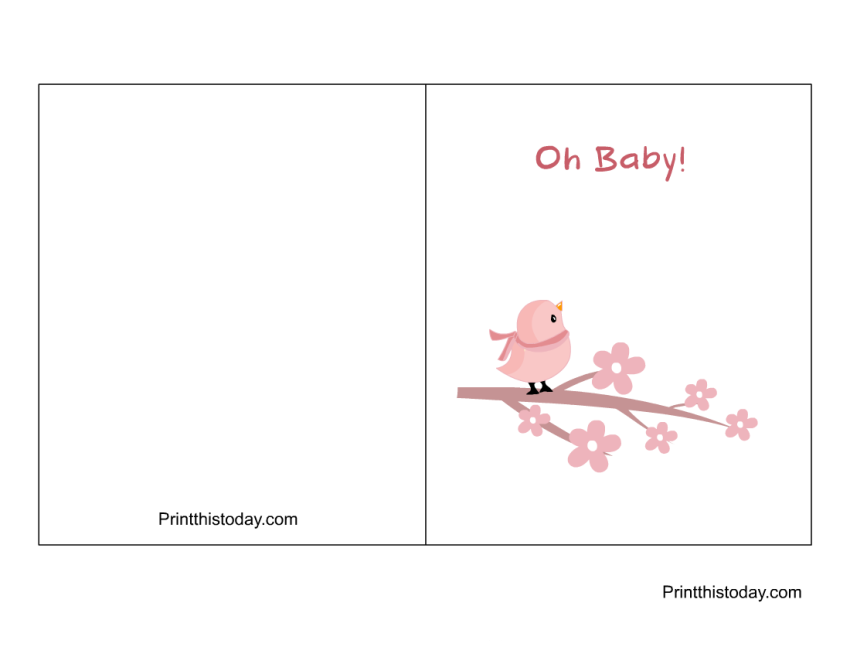 Cute Free Printable New Baby/Baby Shower Cards