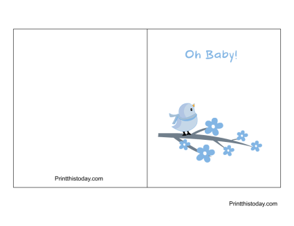 Cute Free Printable New Baby/Baby Shower Cards