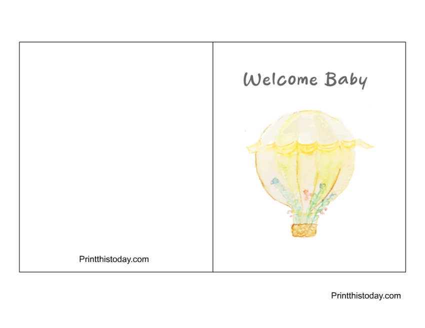 Cute Free Printable New Baby/Baby Shower Cards