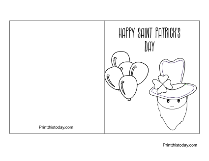 Free Printable Saint Patrick’s Day Cards to Color