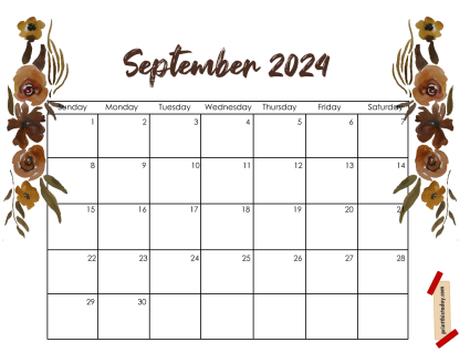 Free Printable September 2024 Calendar Pages
