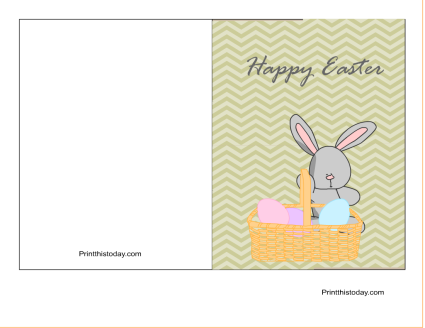 12 Free Printable Cute Bunny Happy Easter Cards