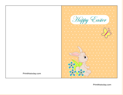 12 Free Printable Cute Bunny Happy Easter Cards