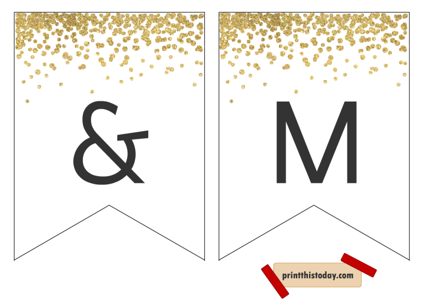 Free Printable “Just Married” and “Mr & Mrs” Wedding Banners