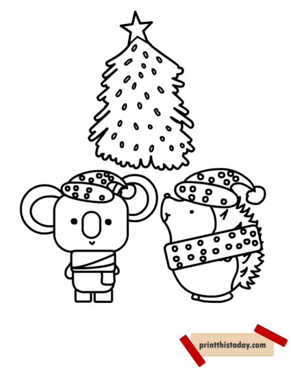 Cute Free Printable Christmas Coloring Pages for Kids