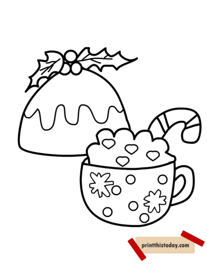 Cute Free Printable Christmas Coloring Pages for Kids