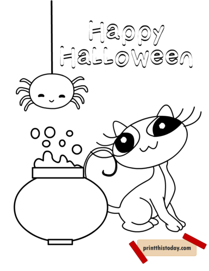Cute Free Printable Halloween Coloring Pages for Kids