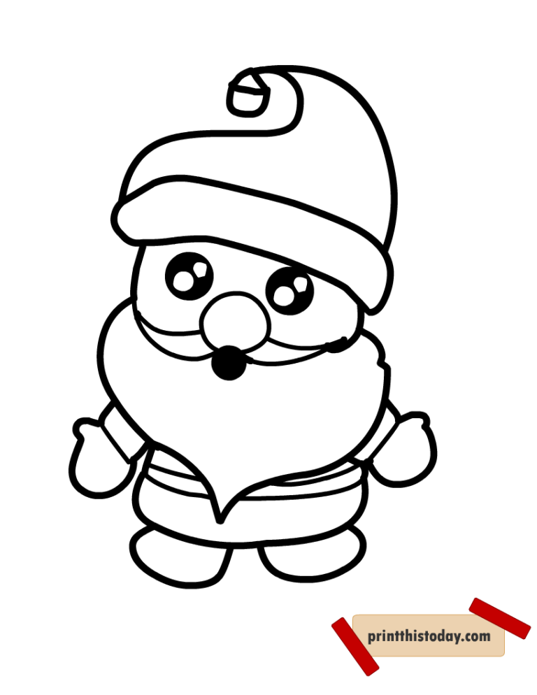 Cute Free Printable Christmas Coloring Pages for Kids