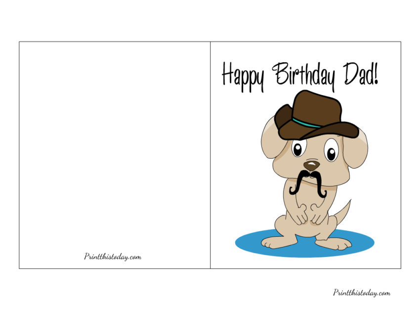 18 Cute and Elegant Free Printable Birthday Cards for Dad