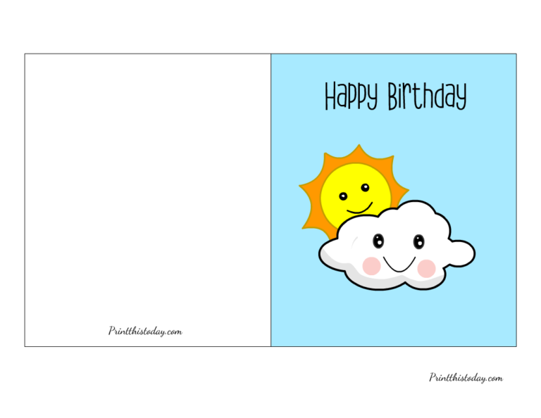 20 Free Printable Birthday Cards for Kids (Cute and Funny)
