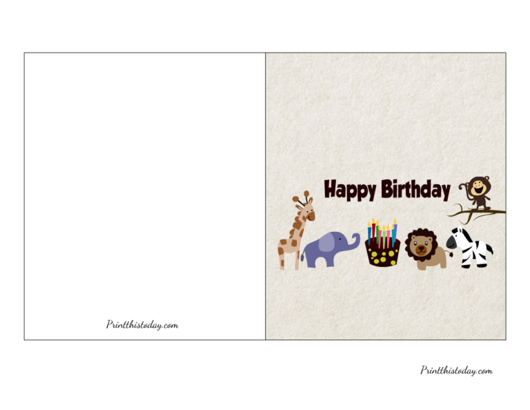 20 Free Printable Birthday Cards for Kids (Cute and Funny)