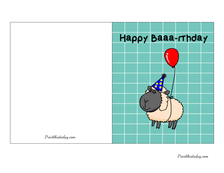 20 Free Printable Birthday Cards for Kids (Cute and Funny)