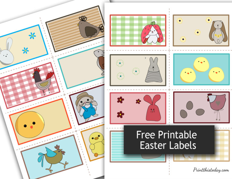 Free Printable Cute Easter Labels