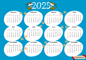 7 Free Printable Cute 2025 Calendars